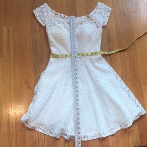 Dear Moon | Dresses | Dear Moon White Lace Fit And Flare Dress | Poshmark